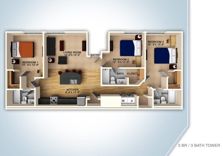 Spacious 3-Bedroom Apartments at WMU