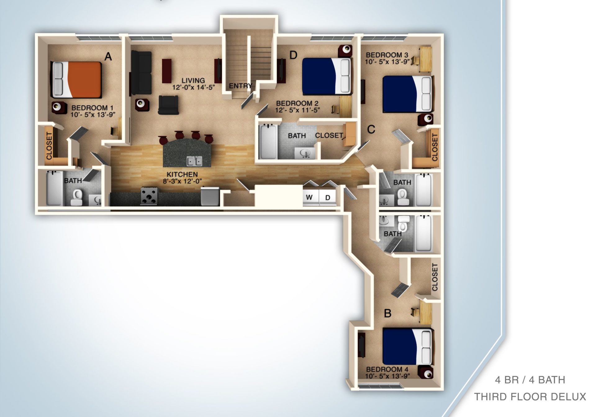 4-BR Student Apartments by WMU