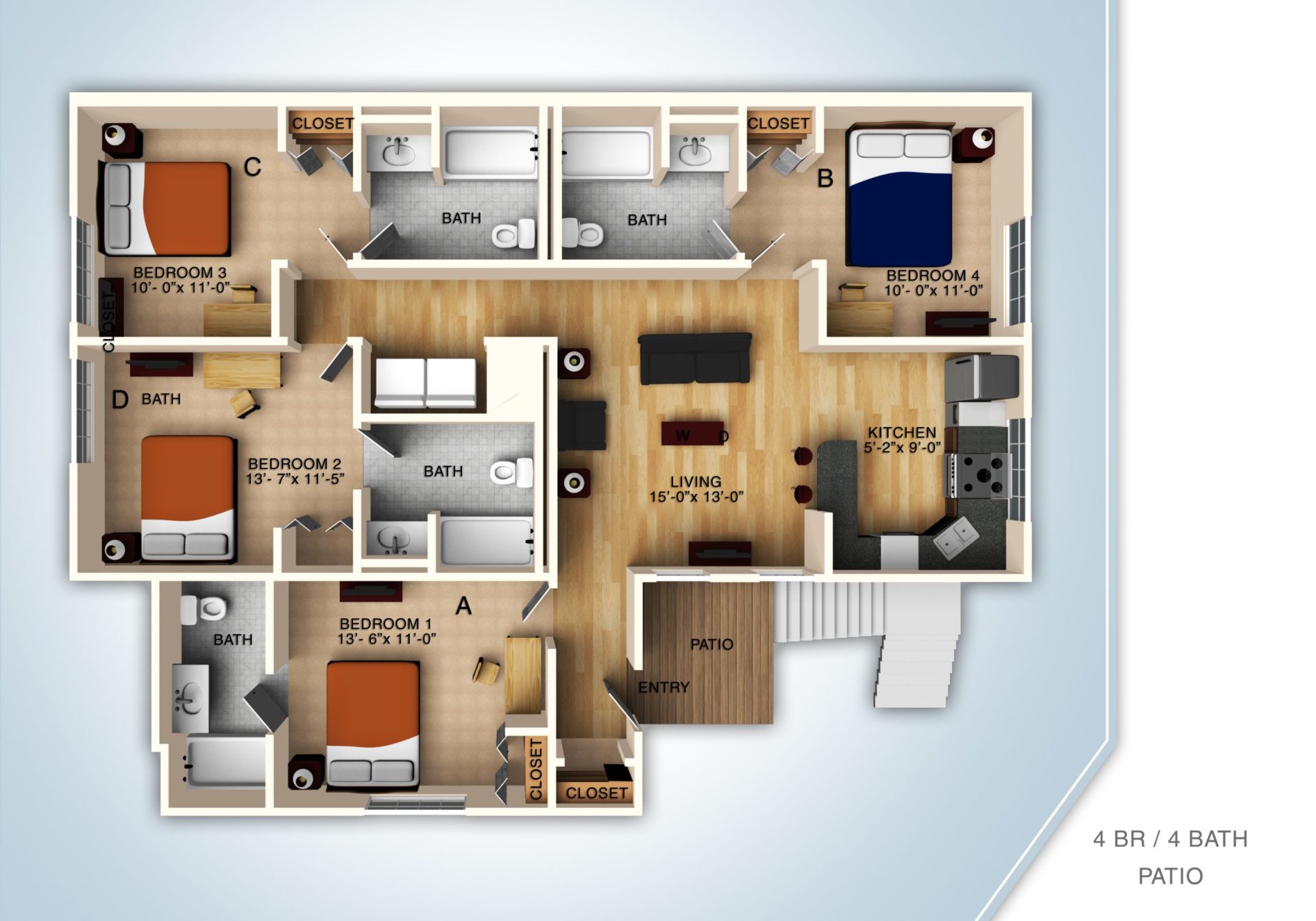 4-BR Student Apartments by WMU